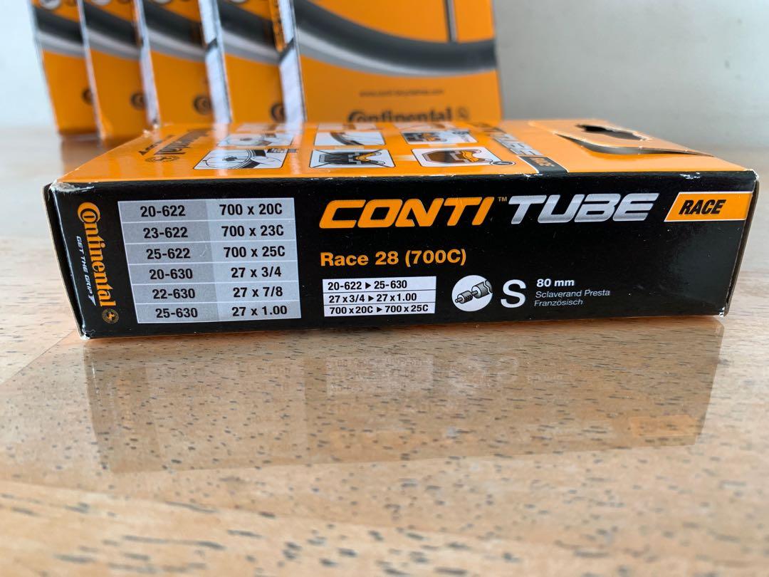 80mm valve Continental Race 28 Inner Tubes, Sports Equipment, Bicycles ...