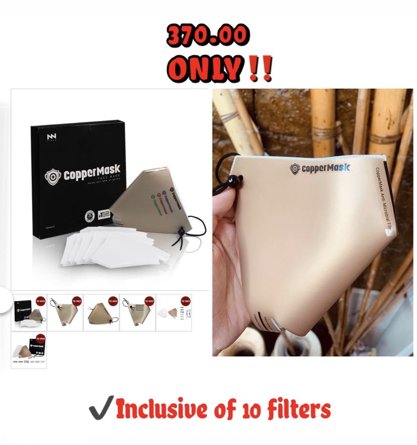Copper Mask Version 2.0, Beauty & Personal Care, Vision Care on Carousell