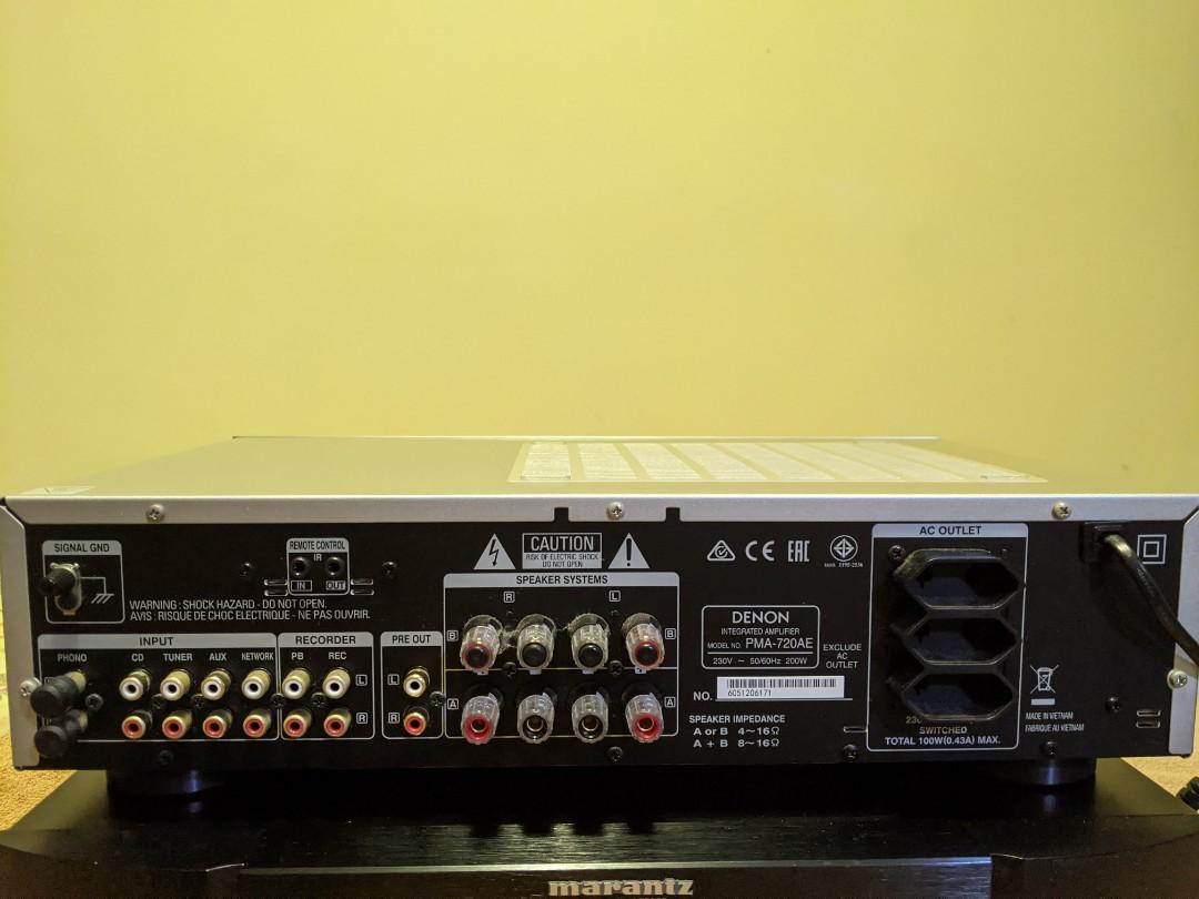 Denon PMA-720AE Integrated Amplifier, Audio, Soundbars, Speakers ...