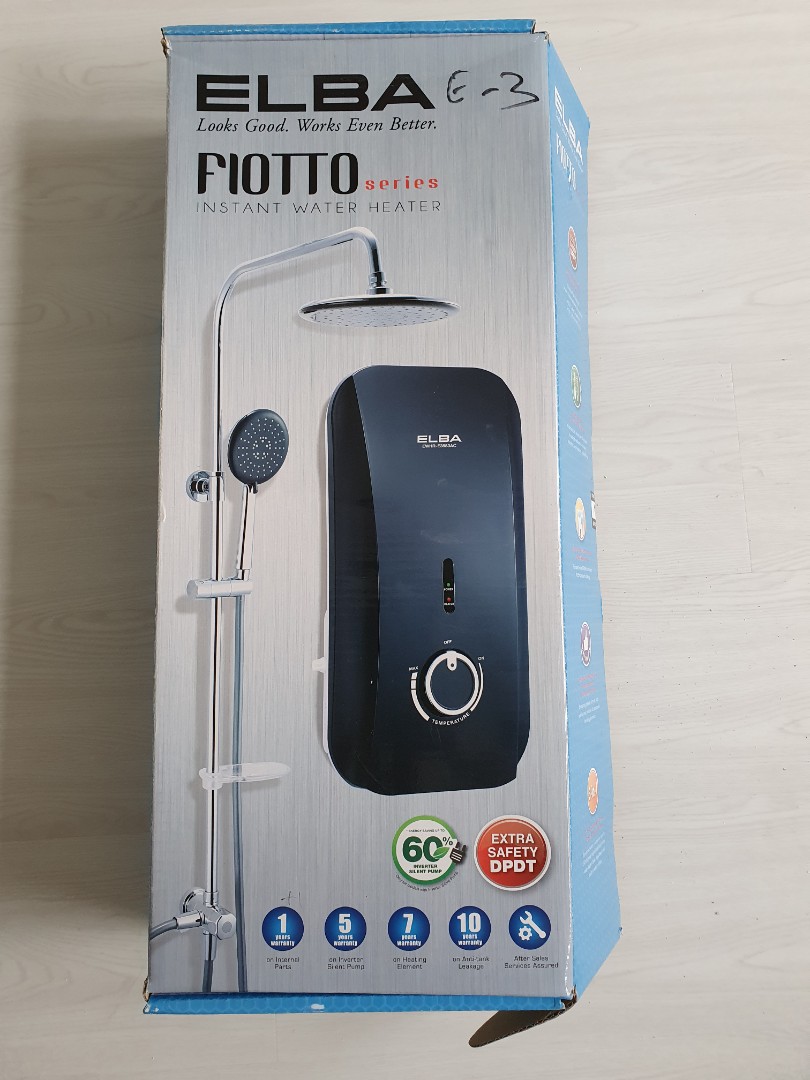 Elba instant water heater with shower heads., TV & Home Appliances ...
