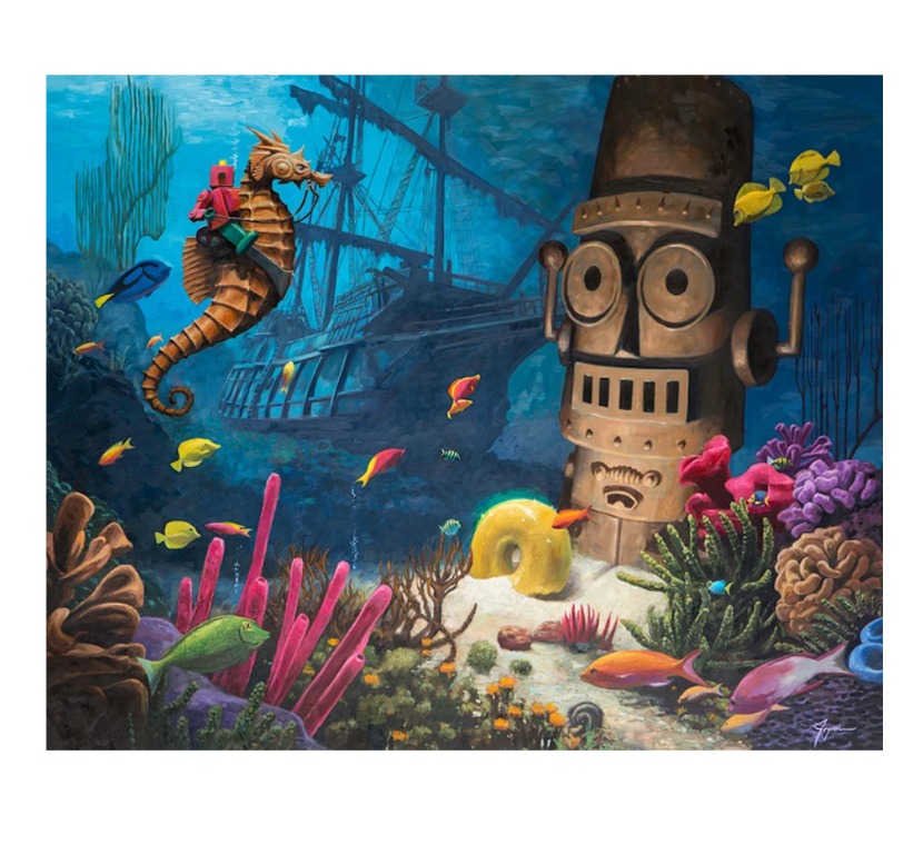 ERIC JOYNER / 限量50 “DISCOVERY” 親筆簽名 art print 海底世界, 興趣及遊戲, 手作＆自家設計, 文具及 ...