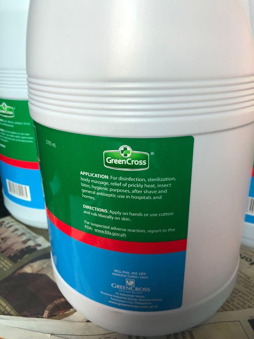 Green Cross Ethyl Alcohol 70% Solution Antiseptic Disinfectant with ...