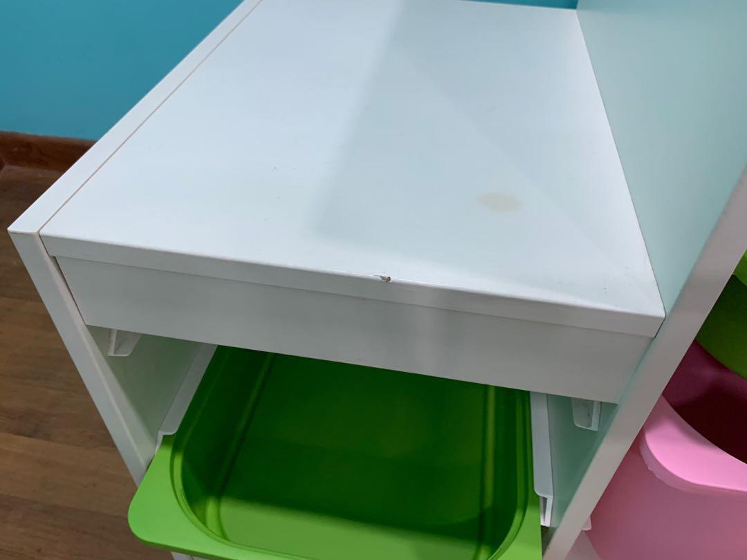 IKEA shelves with plastic drawers, Furniture & Home Living, Furniture ...