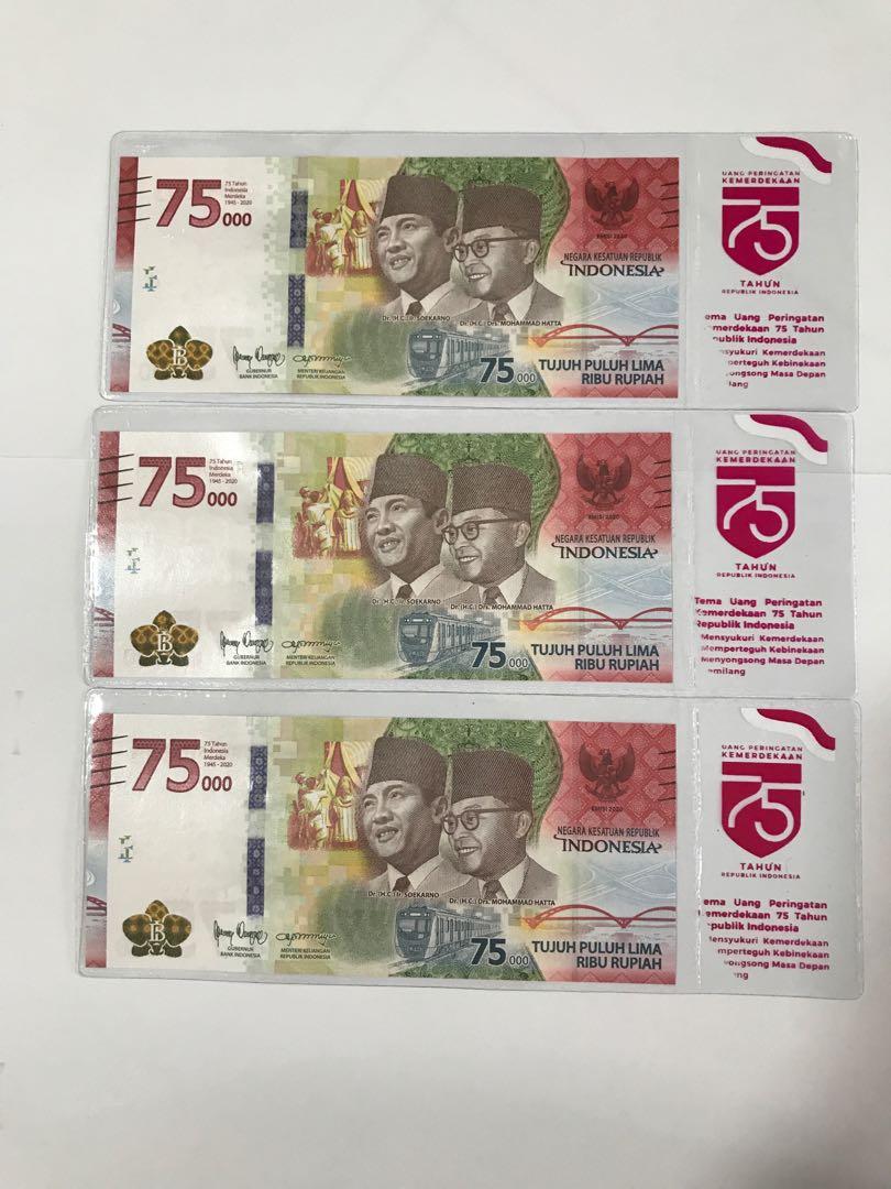Indonesia Rupiah 75th Independence Commemorative., Hobbies & Toys ...