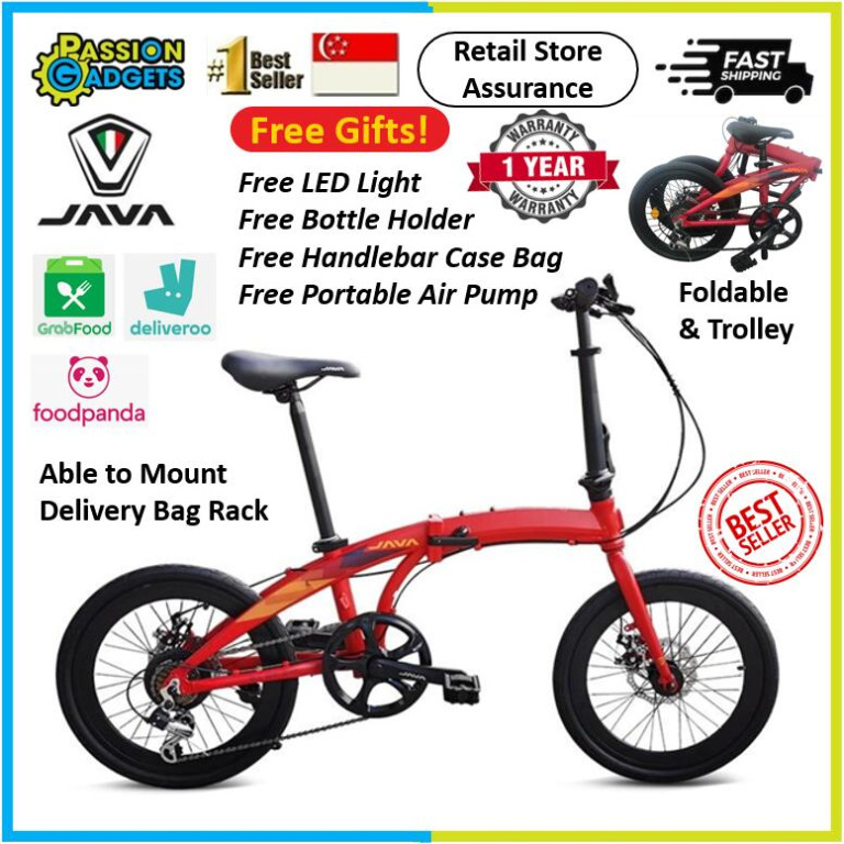 NEW JAVA Zelo Version 2 Foldable Bicycle Trolley Mode 20inch 20" Bike, Sports Equipment ...