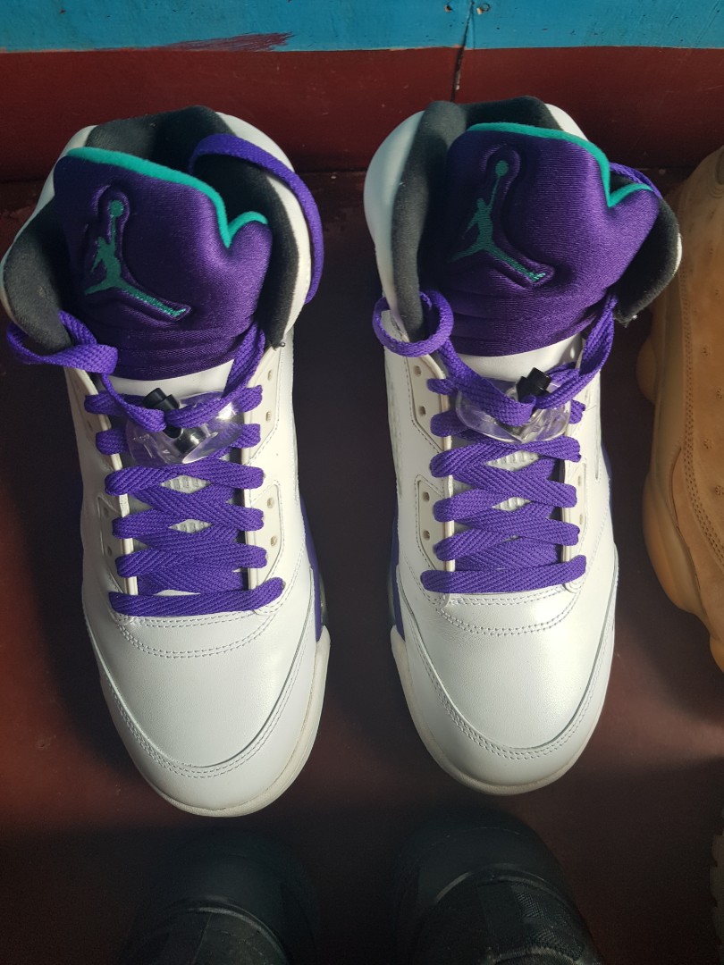 Jordan 5 white grape retro, Men's Fashion, Footwear, Sneakers on Carousell