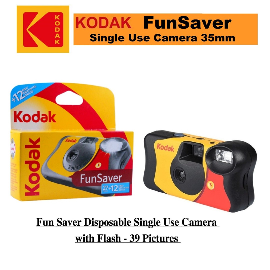 Kodak Fun Saver Disposable Single Use Camera With Flash, Babies & Kids ...