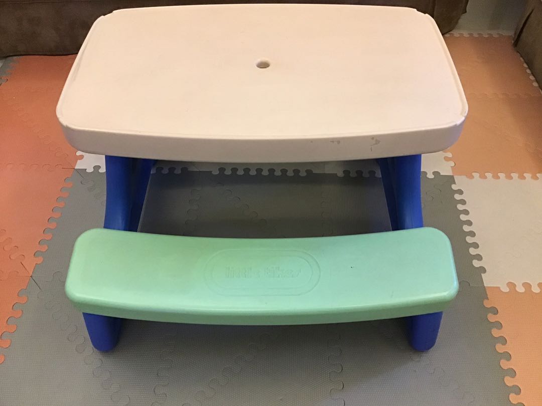 Little Tikes Kids Picnic Table Study Table Crafts Table, Babies & Kids ...