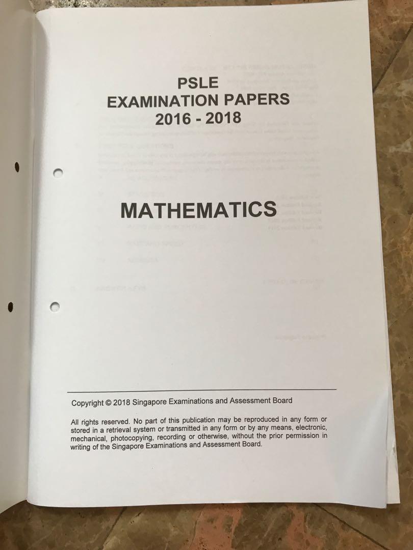 MATHEMATICS TOPICAL PSLE 2016-2018 Exam Questions, Books & Stationery ...