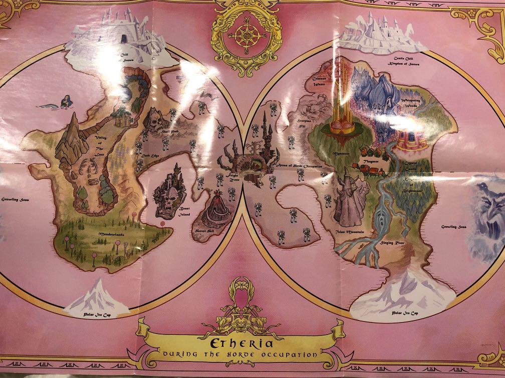 MOTUC Map of Etheria, Hobbies & Toys, Toys & Games on Carousell