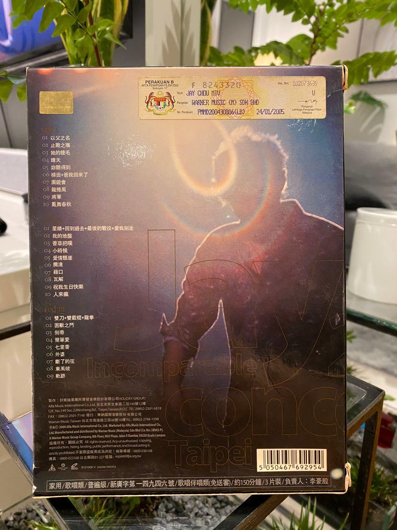 Original Jay Chou 2004 Incomparable Concert Vcd Hobbies And Toys Music
