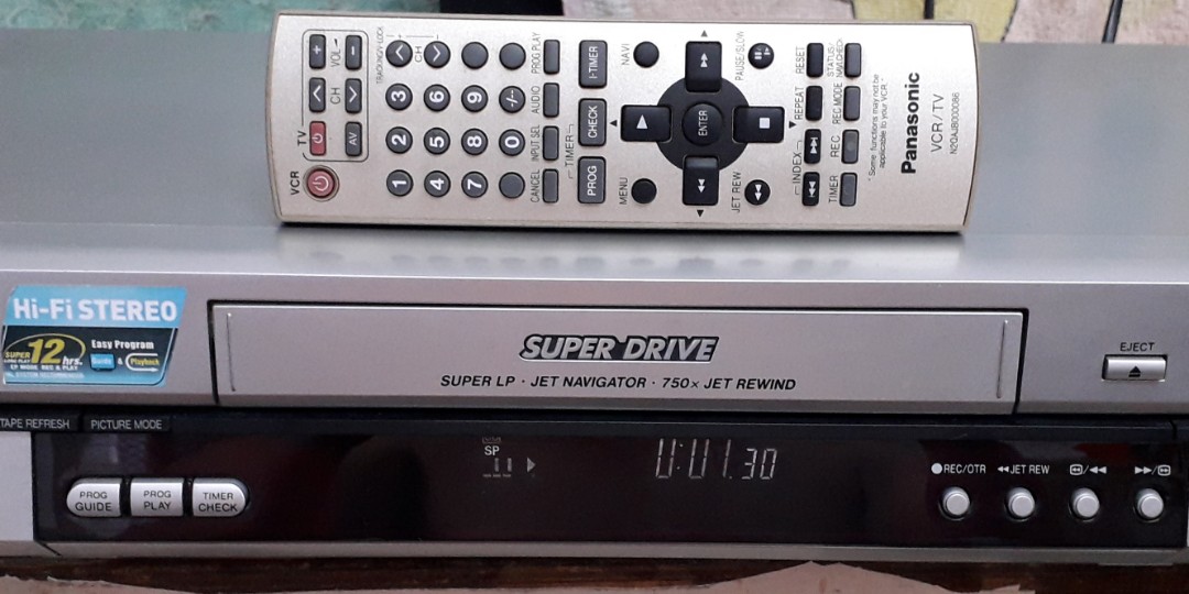 Panasonic 6Head VHS/VCR, TV & Home Appliances, TV & Entertainment, Blu ...