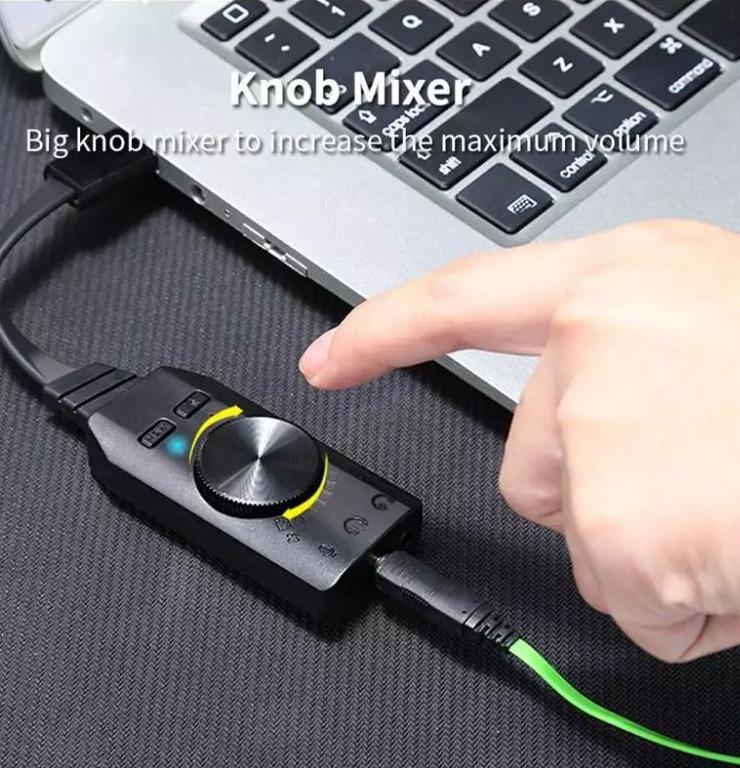 PLEXTONE GS3 USB 7.1 Gaming Sound Card, USB External 7.1 Virtual ...