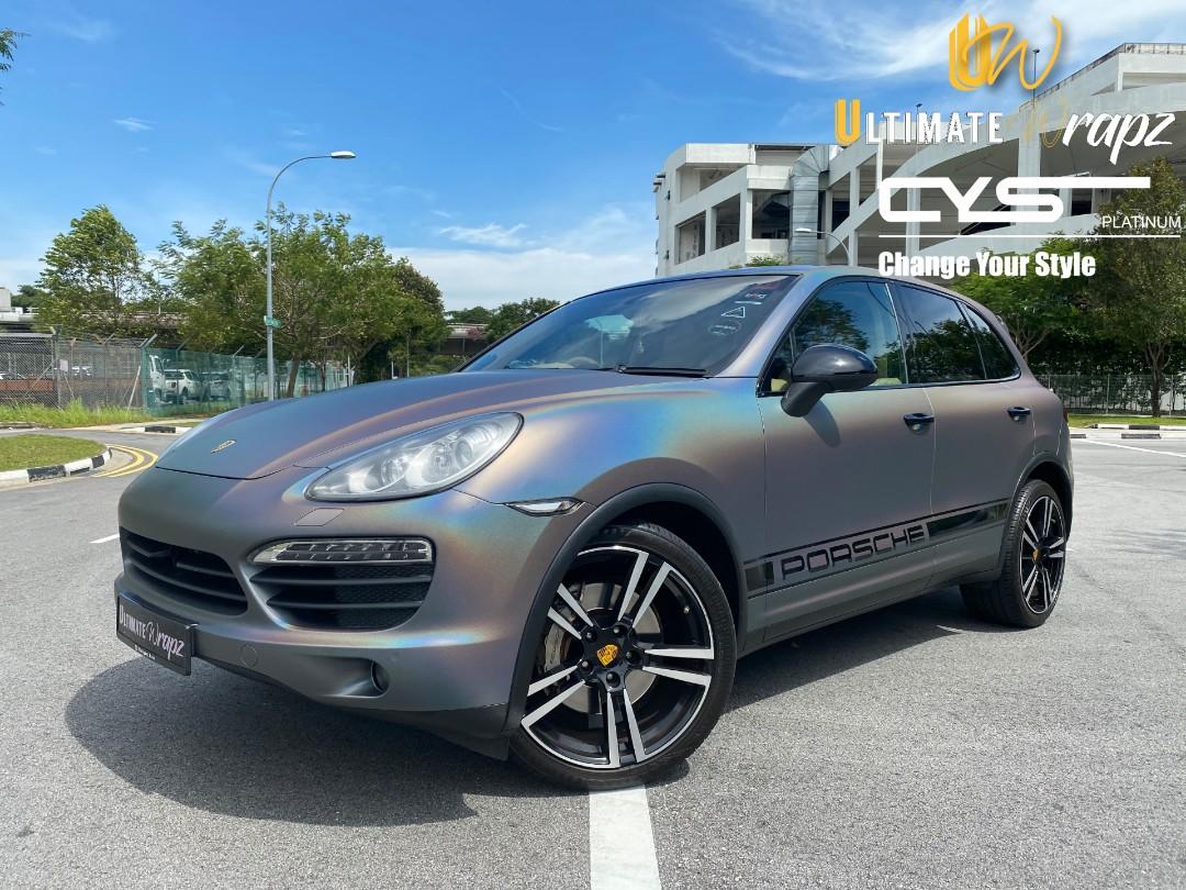 Porsche Cayenne S | Wrapped in CYS Platinum Matte Rainbow Storm Grey w ...