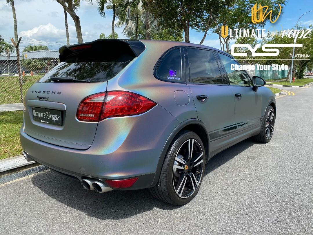 Porsche Cayenne S | Wrapped in CYS Platinum Matte Rainbow Storm Grey w ...