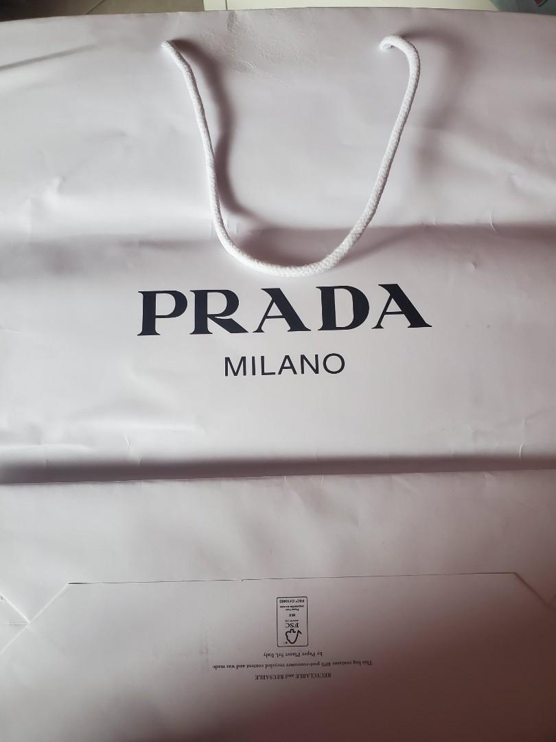 Prada paper bag (Large / Extra Large), Luxury, Bags & Wallets on Carousell