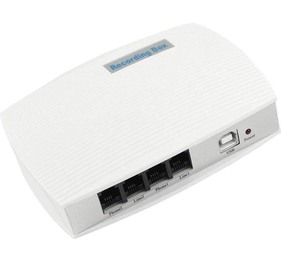 Recording Box with 2-Channel,Landline Phone Call Recorder Device USB ...