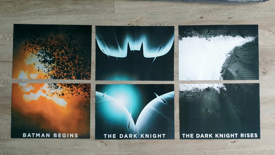 The Dark Knight Trilogy Movie Poster, Hobbies & Toys, Toys & Games on ...