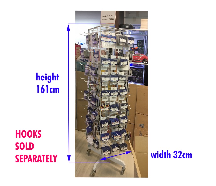 [USED] Supermarket Rack Display with Wheels, Retail Spinning Mobile ...