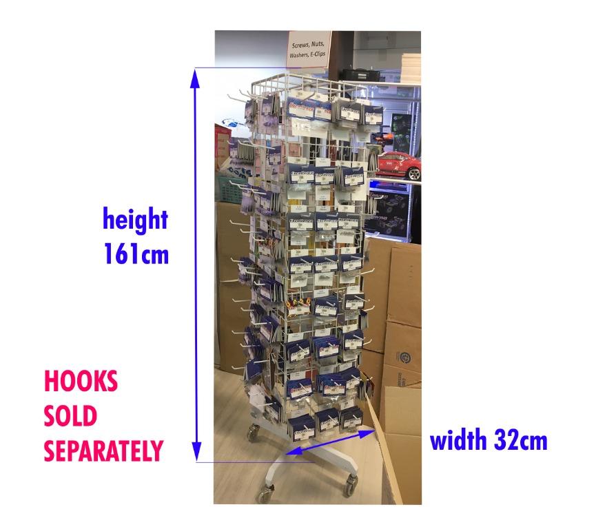 [USED] Supermarket Rack Display with Wheels, Retail Spinning Mobile ...