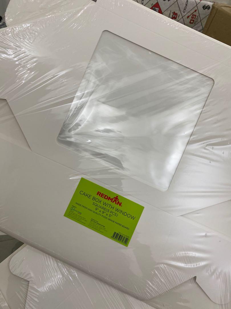 White cake boxes and gold cake boards (phoon huat/ RedMan), Everything ...