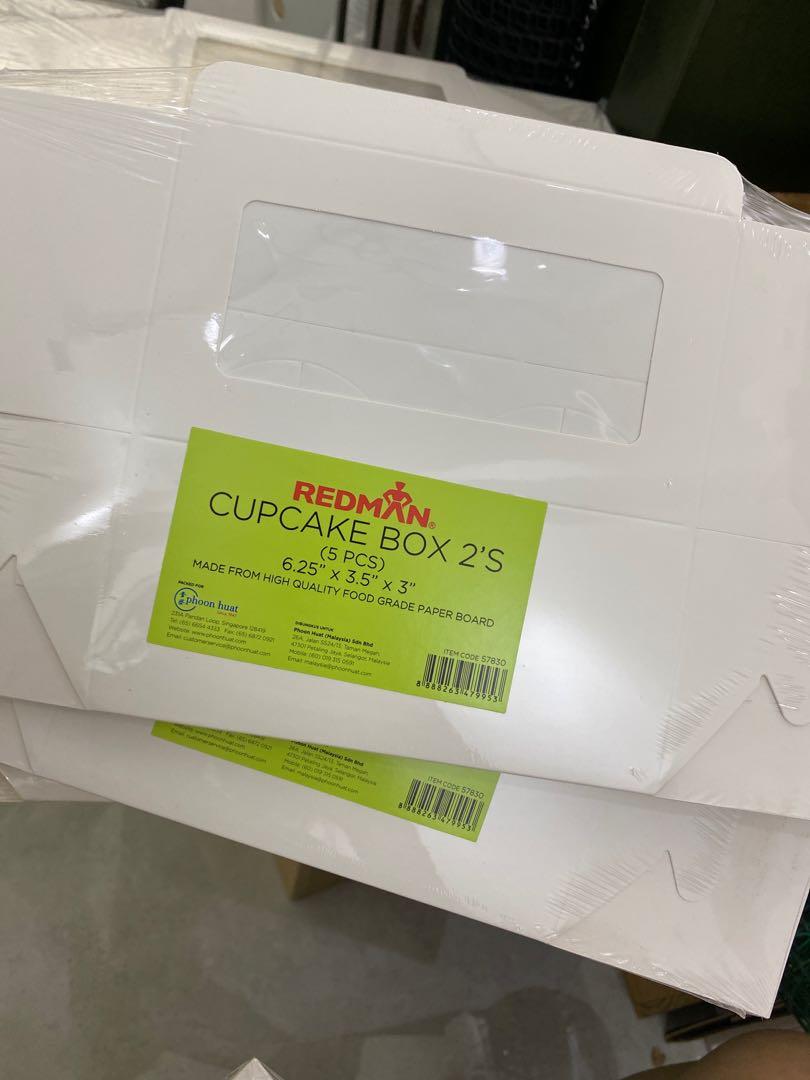 White cake boxes and gold cake boards (phoon huat/ RedMan), Everything ...