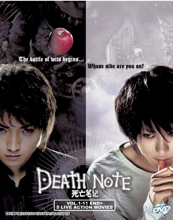 Death Note 死亡笔记 Japanese TV Series + 5 Live Action Movies Collection ...