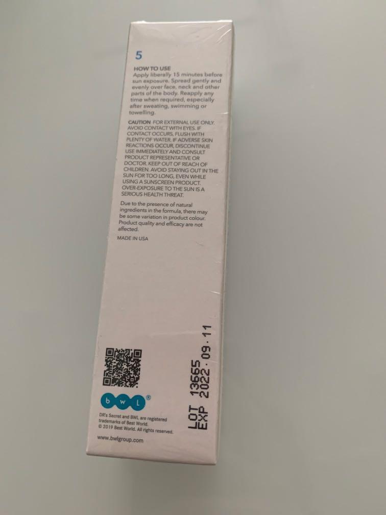 Dr secret sunscreen 5, Beauty & Personal Care, Face, Face Care on Carousell