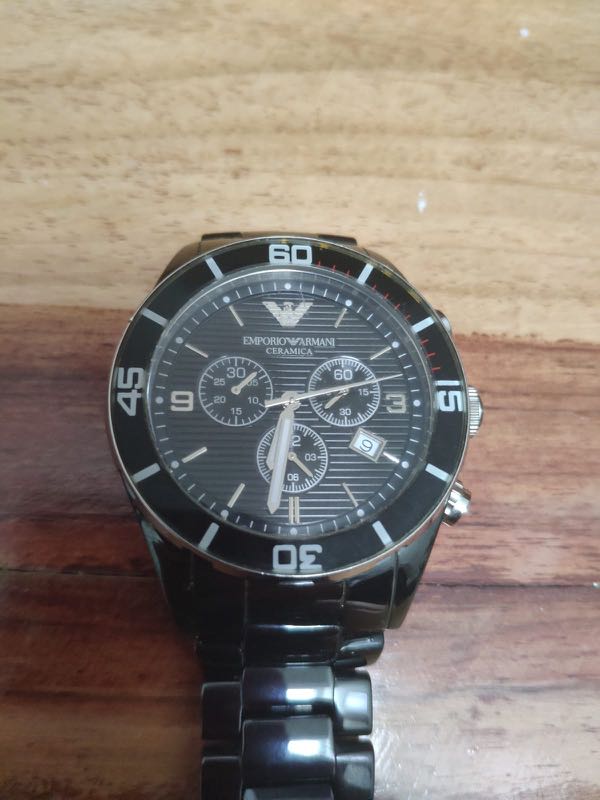 Emporio Armani Ceramica Watch, Men's Fashion, Watches & Accessories ...