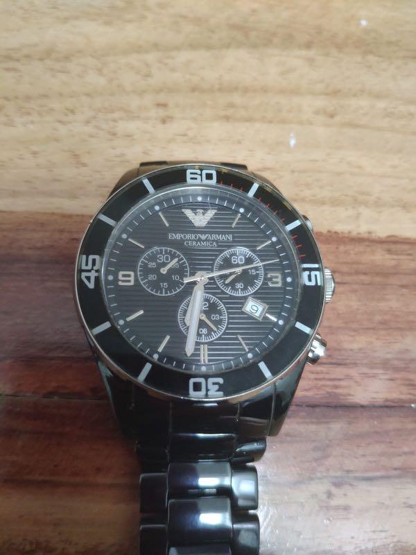 Emporio Armani Ceramica Watch, Men's Fashion, Watches & Accessories ...