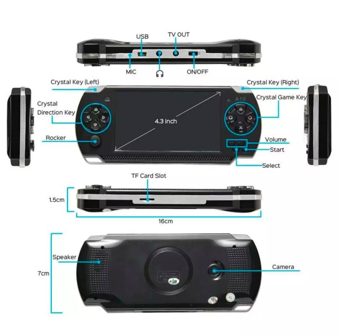 Game Player Game console X6 PSP 8GB Handheld Game Player X6 Support ...