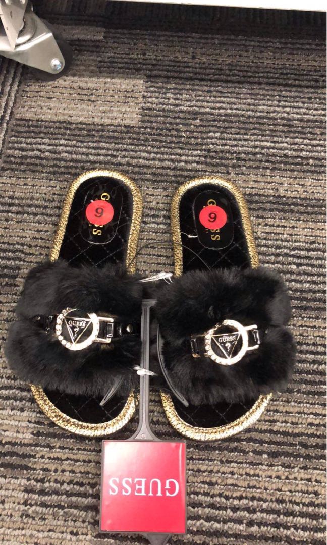 GUESS SLIDE, Women's Fashion, Footwear, Flats & Sandals on Carousell