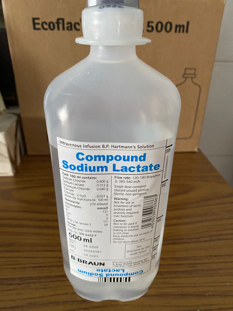 Hartmann solution sodium lactate compound, Pet Supplies, Pet Food on ...