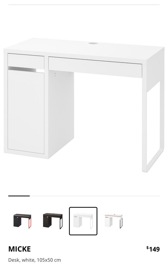 IKEA Study Table - Micke, Furniture & Home Living, Furniture, Tables ...