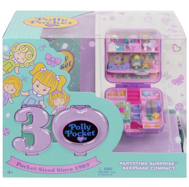 In Stock Polly Pocket Partytime Surprise Keepsake Compact playset, Toys ...