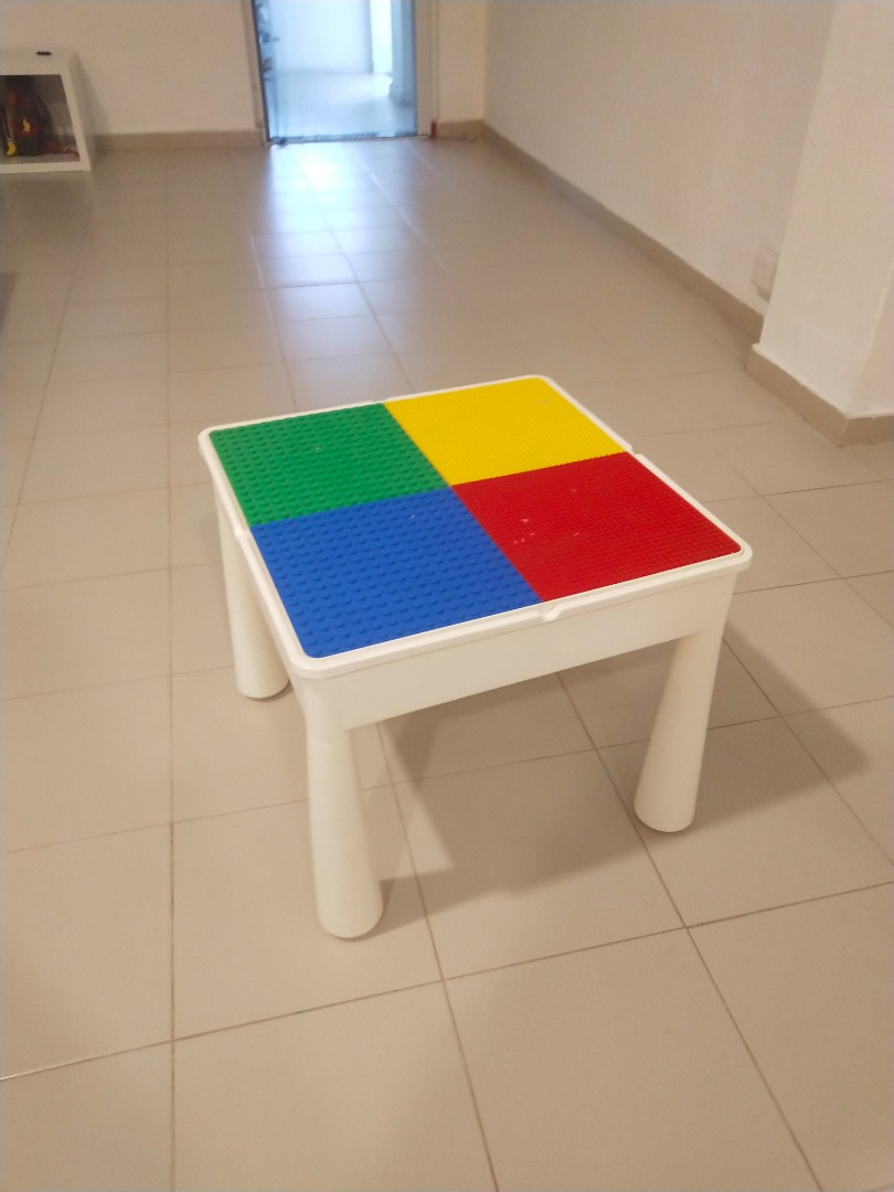 Kid's doulbe sided lego table with stroage, Babies & Kids, Baby Nursery ...