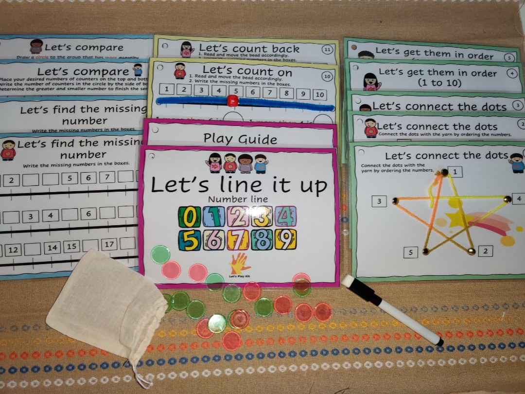 Numeracy Learning Kit- Let's Line It Up (Number line), Babies & Kids ...