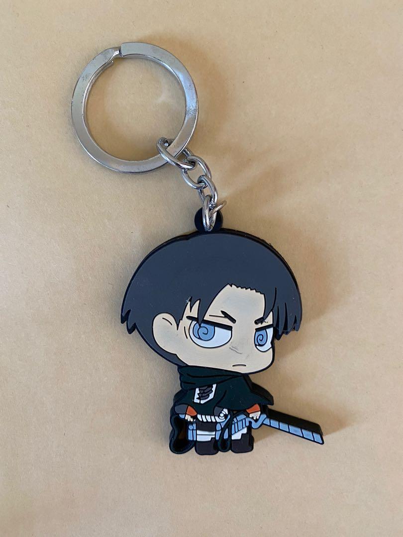 Levi AOT attack on titan anime rubber Keychain, Hobbies & Toys, Toys ...