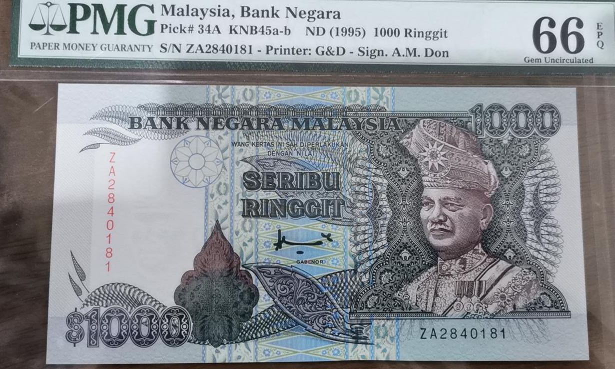 Malaysia7th Series Rm1000 PMG66EPQ, Hobbies & Toys, Memorabilia ...