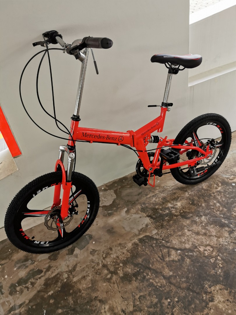 MERCEDES BENZ folding bicycle 6speed full suspension., Sports Equipment, Bicycles & Parts ...