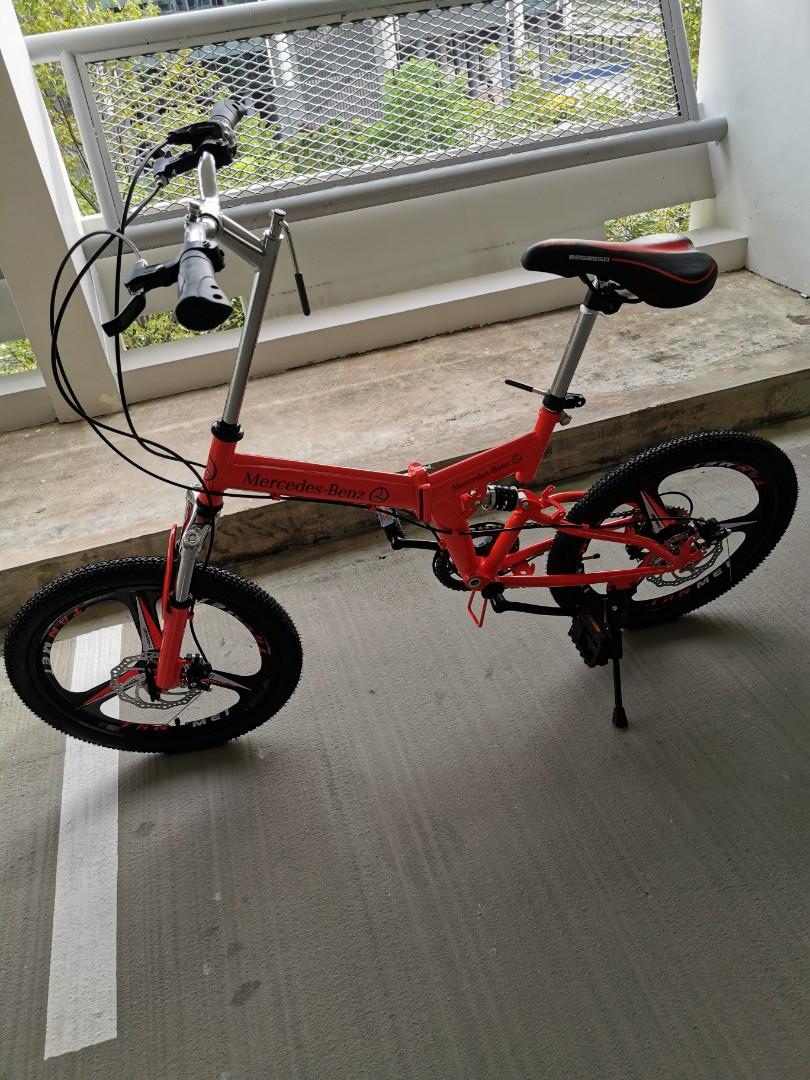 MERCEDES BENZ folding bicycle 6speed full suspension., Sports Equipment, Bicycles & Parts ...