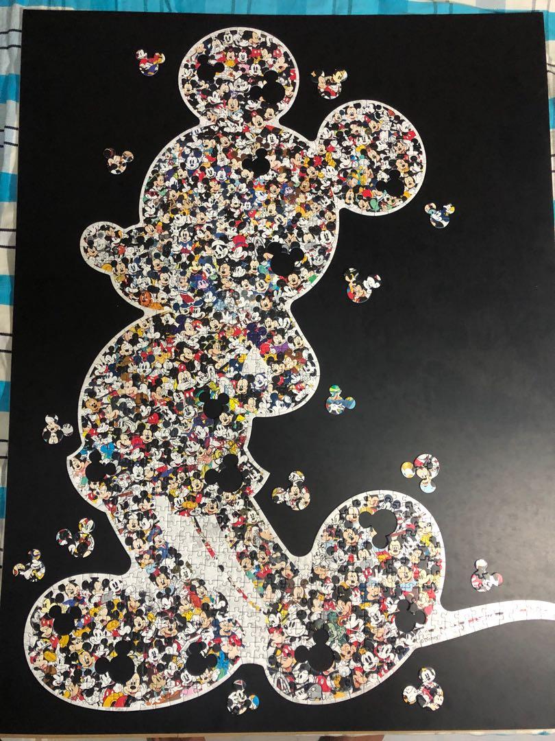 Mickey mouse puzzle complete art with glue and frame, Hobbies & Toys ...