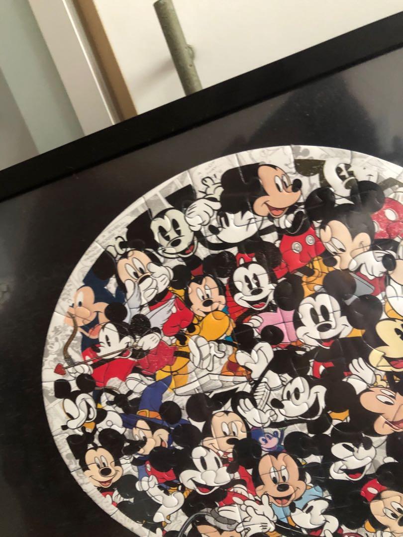Mickey mouse puzzle complete art with glue and frame, Hobbies & Toys ...
