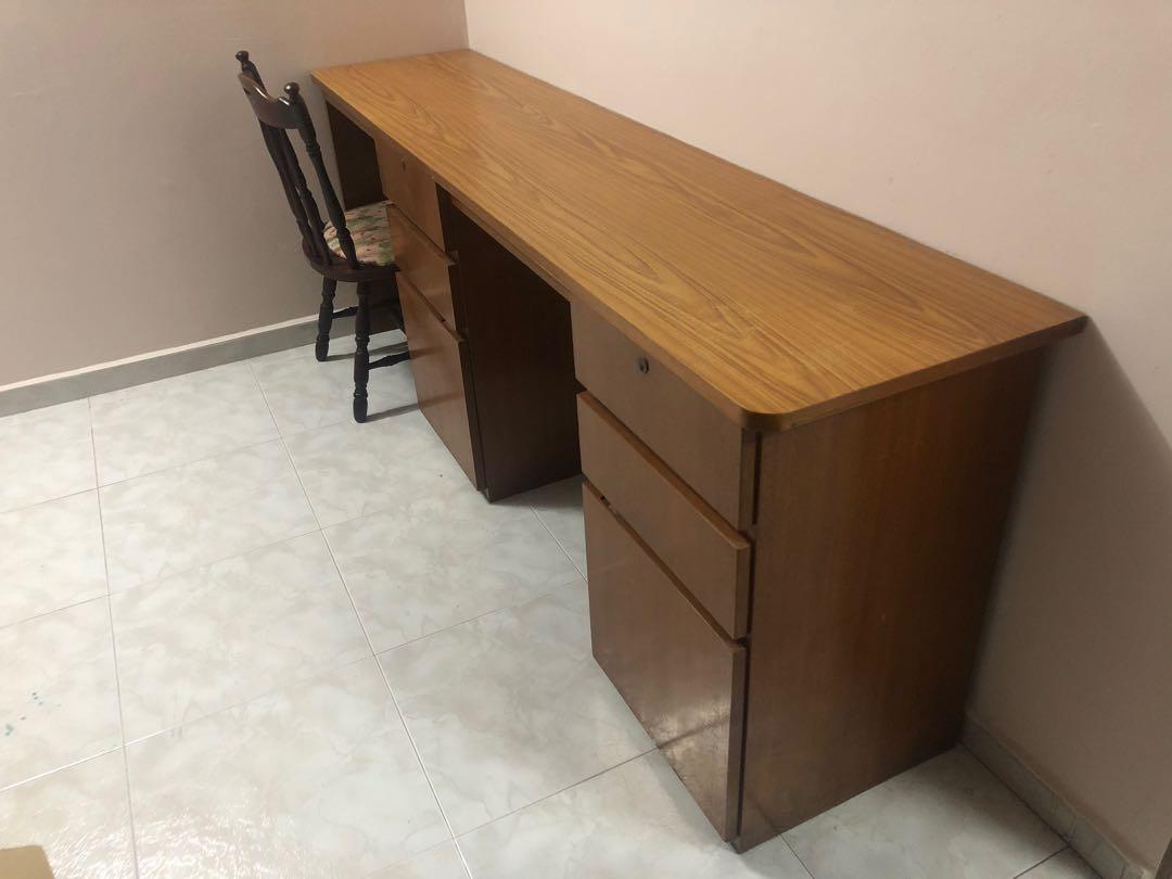 Old study table, Furniture & Home Living, Furniture, Tables & Sets on ...