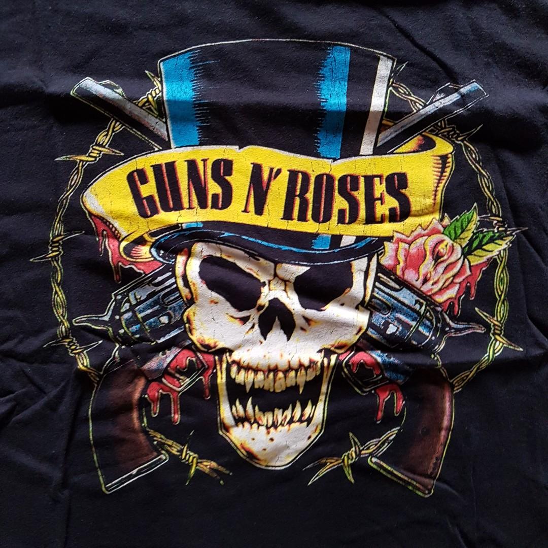Rare Guns N Roses 1991 tour t-shirt GNR rock concert tee Axl Rose Slash ...