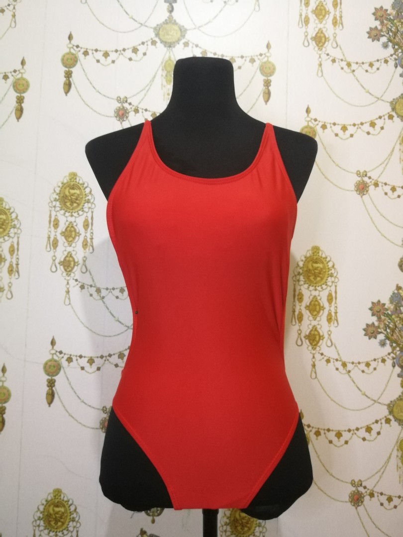 Red Swimsuit 1 piece, Women's Fashion, Swimwear, Bikinis & Swimsuits on ...