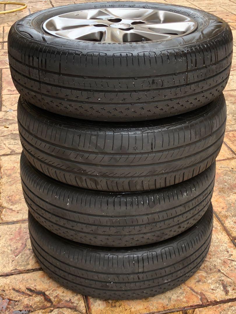 Rim Myvi SE 14 sekali tayar, Auto Accessories on Carousell