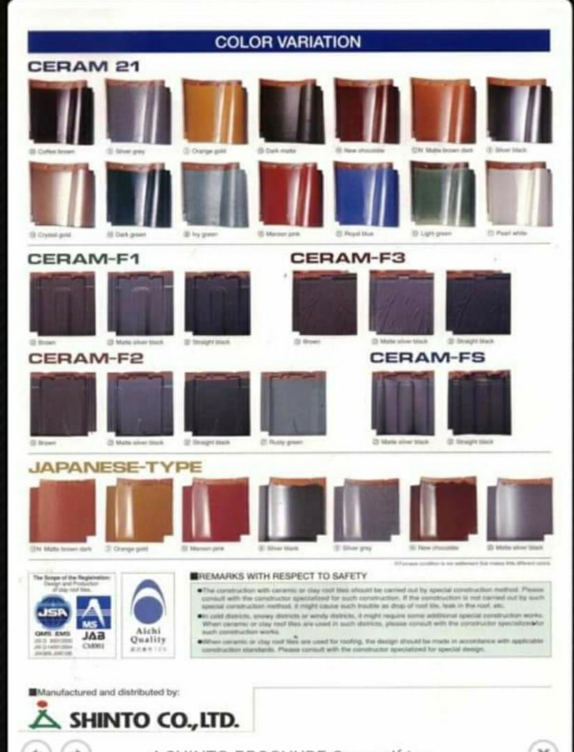 Shinto ceramic clay tile, Commercial & Industrial, Construction ...