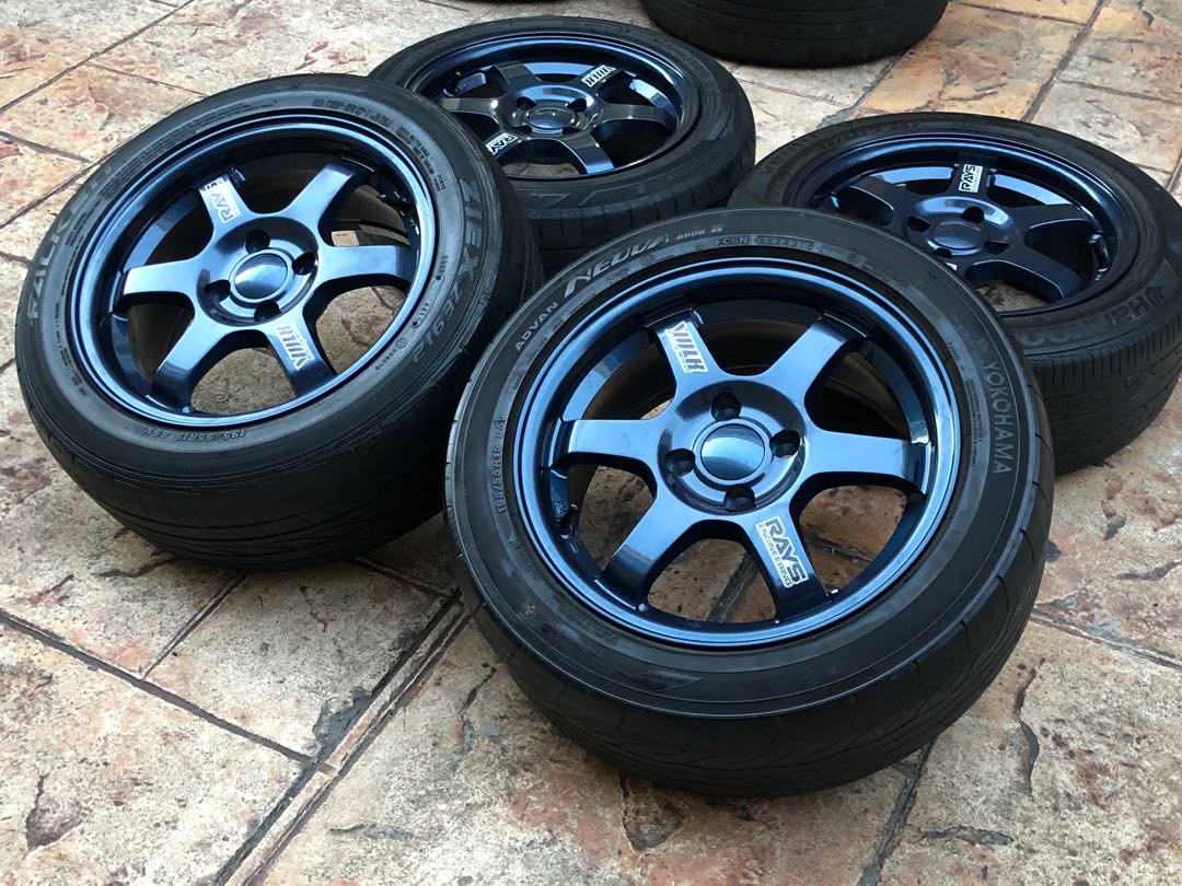 Sport RIM TE37 15 inci Mag Blue, Auto Accessories on Carousell