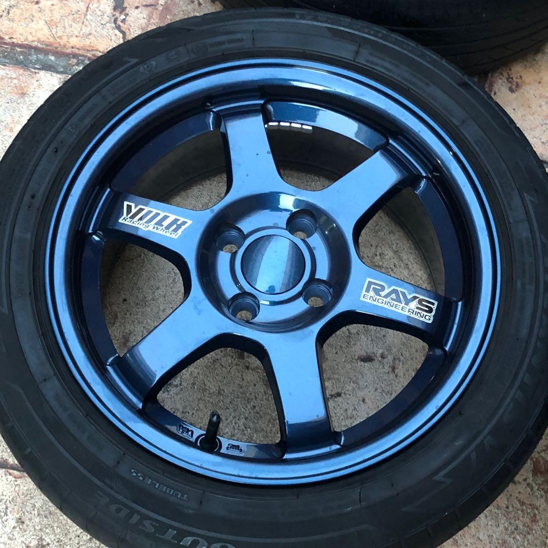 Sport RIM TE37 15 inci Mag Blue, Auto Accessories on Carousell